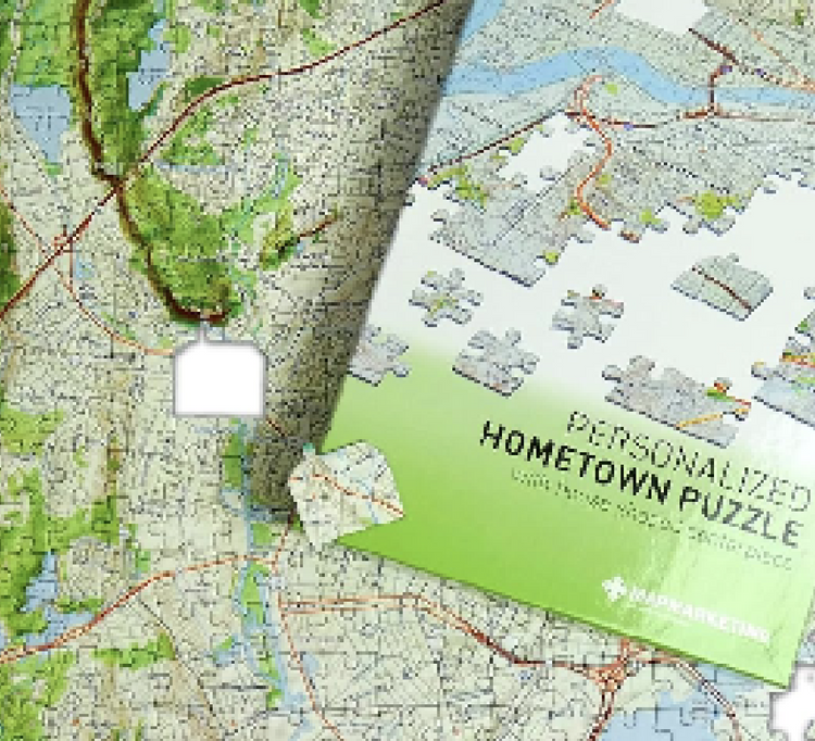 Personalised Hometown Map Jigsaw Puzzles | Drop Shipped Worldwide ...