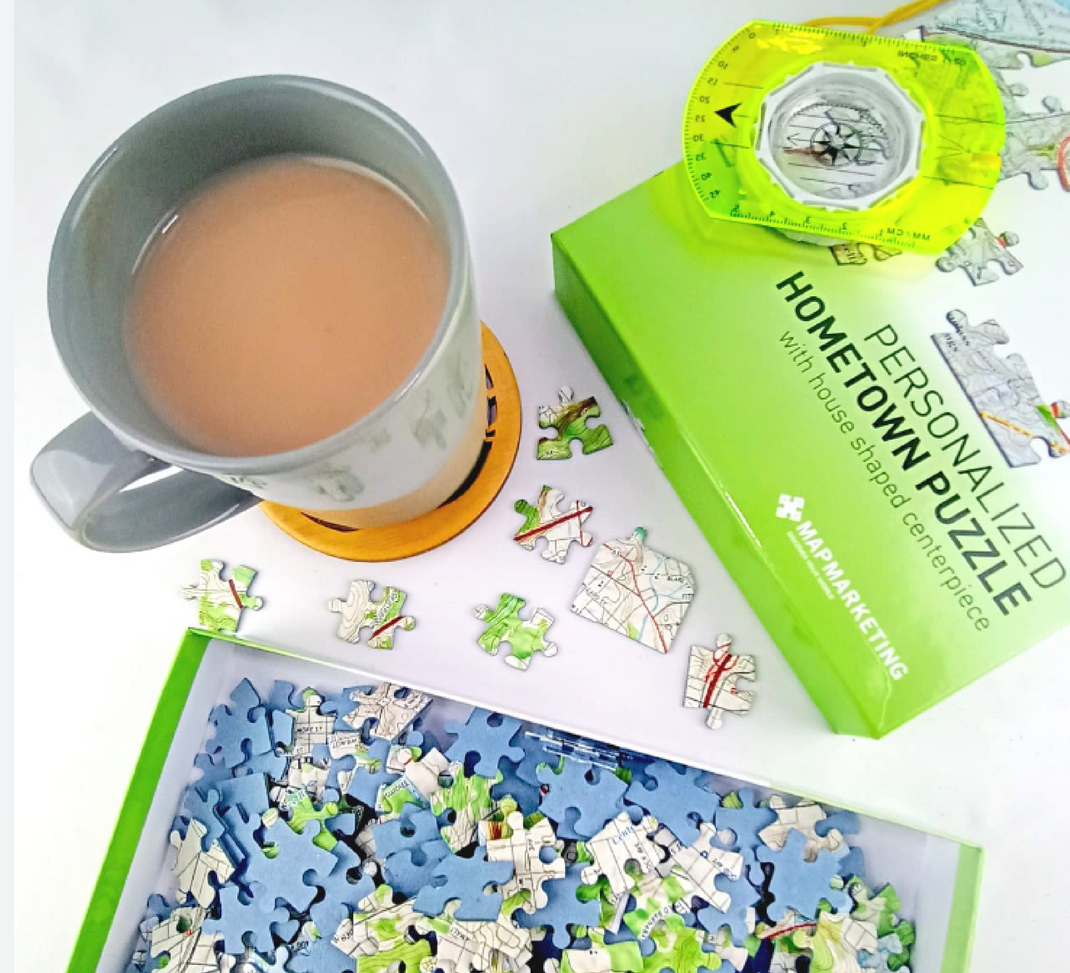 Personalised Hometown Map Jigsaw Puzzles | Drop Shipped Worldwide ...