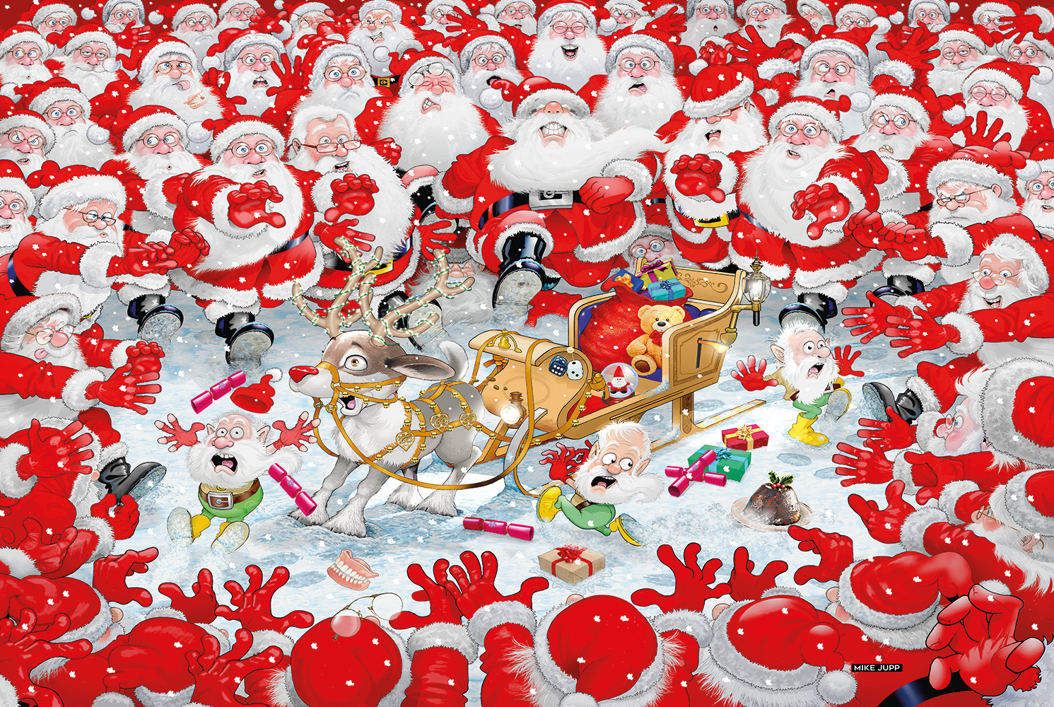 Christmas Scramble - Mike Jupp 300 Piece Wooden Jigsaw Puzzle – Trade ...
